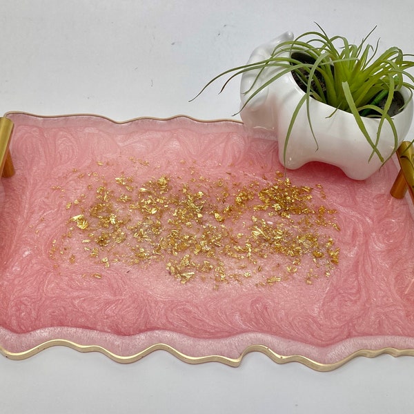 Pink Serving Tray - Etsy