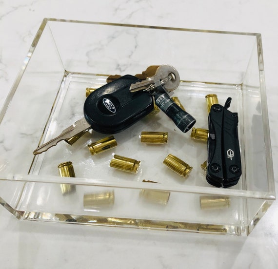 Brass Bullet Casing Acrylic Trinket Dish Catch All Tray. 2a - Etsy