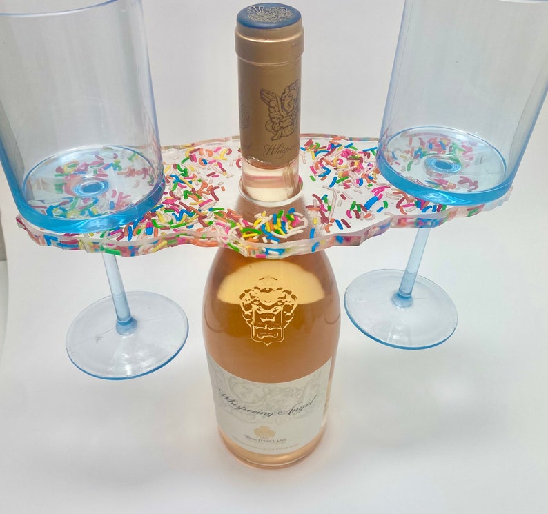 Unique Sprinkle Resin Wine or Champagne Butler, Caddy. Wine Bottle ...