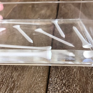 Golf Tee Acrylic Trinket Dish Catch All Tray. Fathers Day Gift, Dad ...