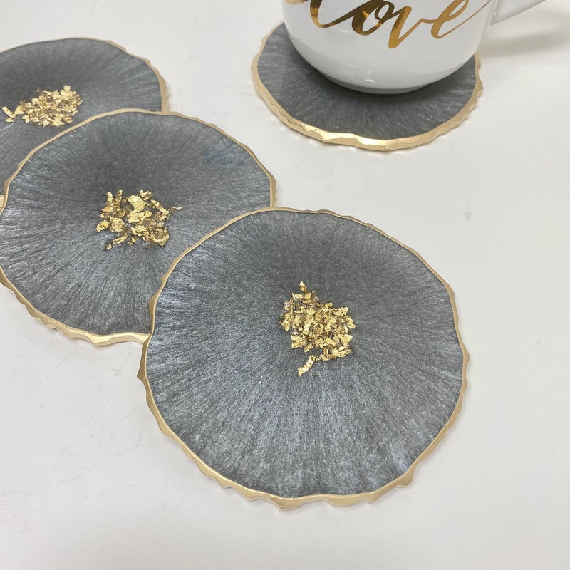 Gray Coasters - Etsy