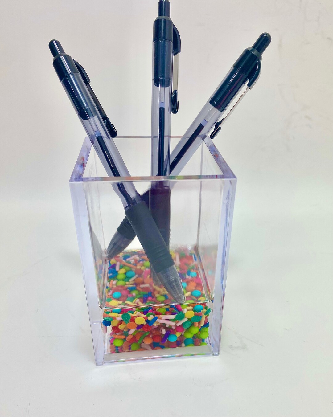 Unique Acrylic Sprinkle Resin Pen/pencil/makeup Brush Holder. Fun Gift ...
