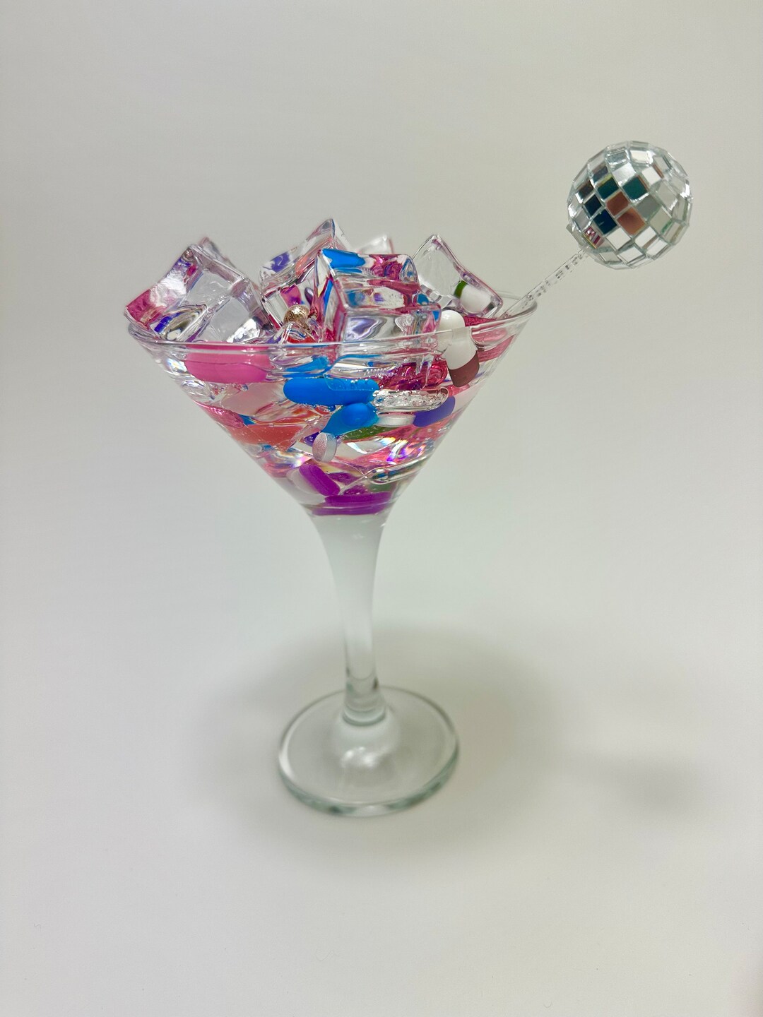 Real Pill Faux Martini Shelf Decor, Resin Pop Art Luxury Kitchen ...