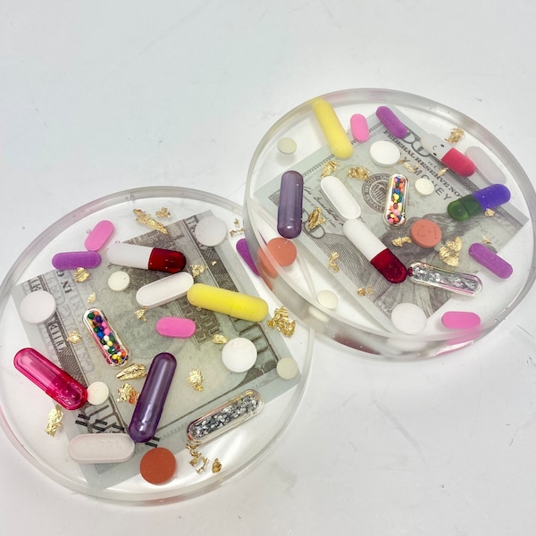 Pill Coaster - Etsy