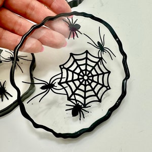 Halloween Goth Spider Resin Coaster Set-super Unique Snake Decor ...