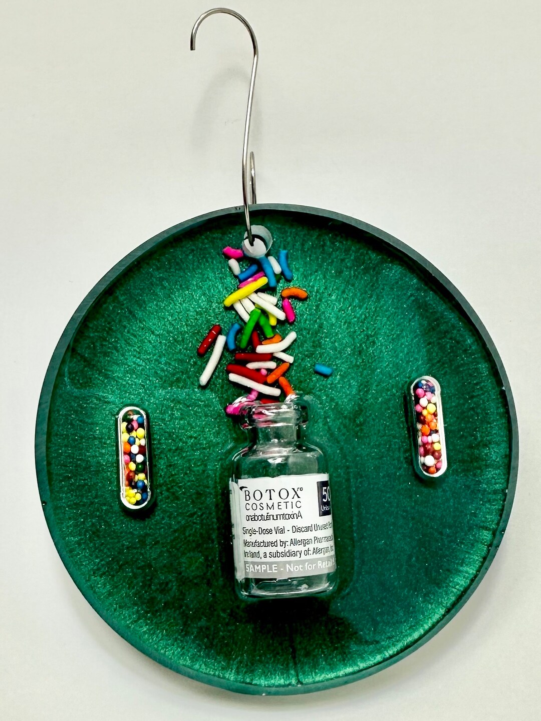 3d Sprinkle Botox Vial Emerald Christmas Ornament. Injector, Nurse ...