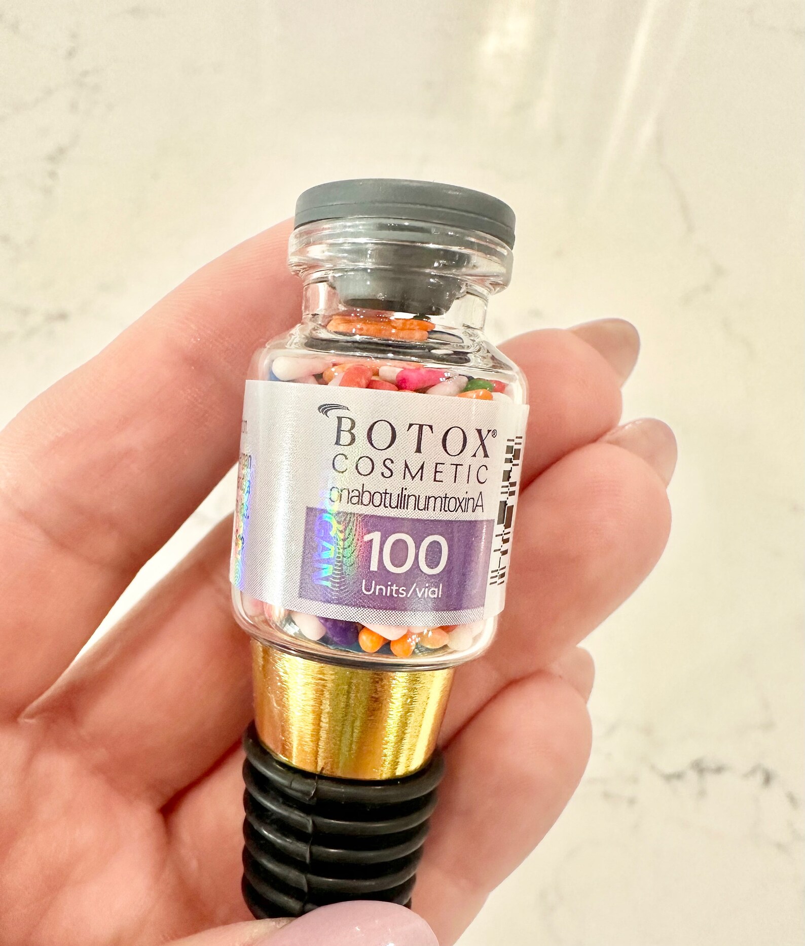 Rainbow Sprinkles Resin Botox Vial Wine Bottle Stoppers. Great Injector ...