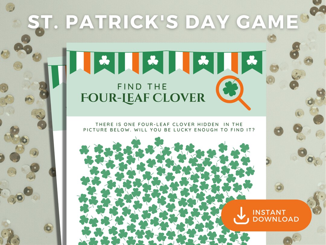 St. Patrick's Day Hidden Object Party Game. Printable St. Paddy's ...