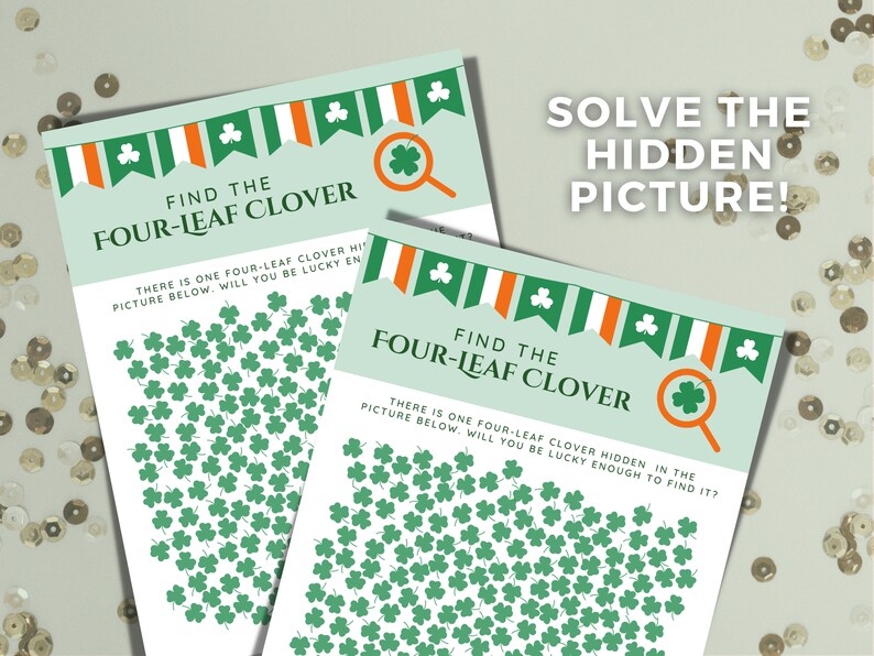 St. Patrick's Day Hidden Object Party Game. Printable St. Paddy's ...