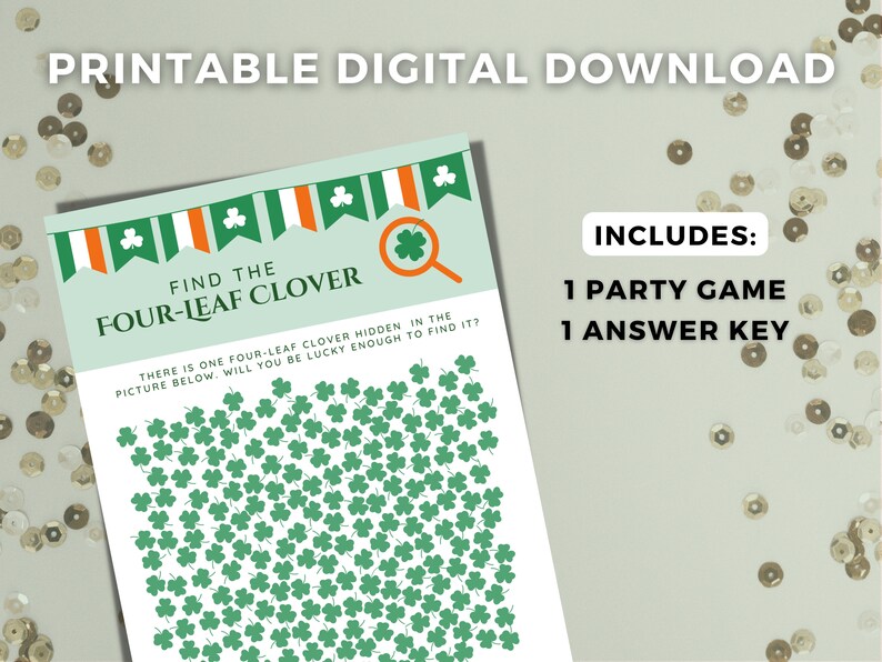 St. Patrick's Day Hidden Object Party Game. Printable St. Paddy's ...