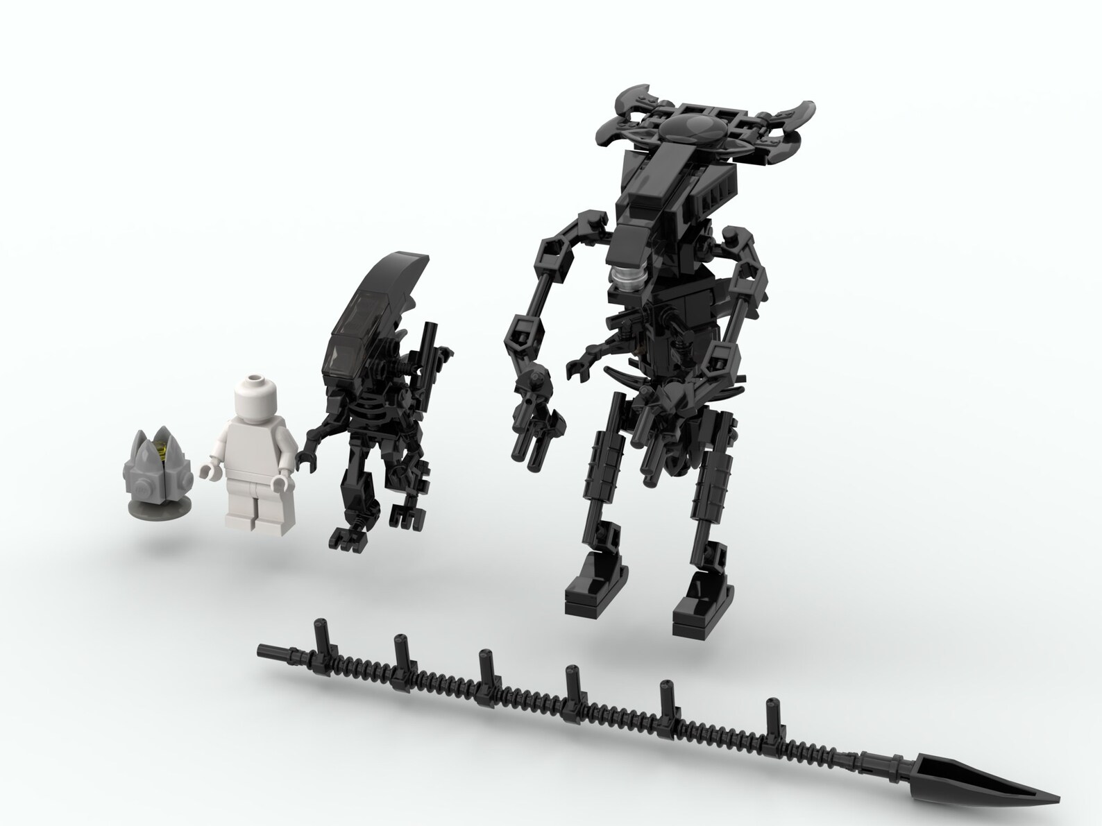 DIY Alien Xenomorph Queen Made With Bricks - Etsy