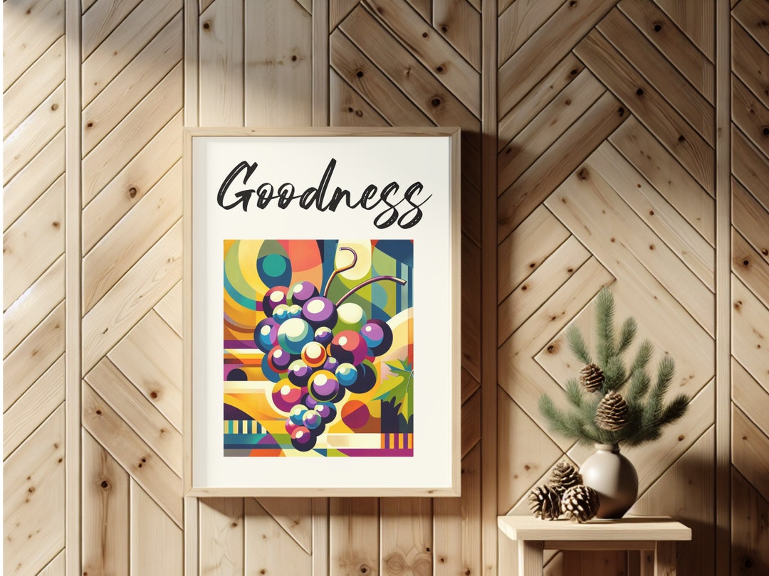 Goodness Fruit of the Spirit Digital Art Print Modern Artwork Christian ...