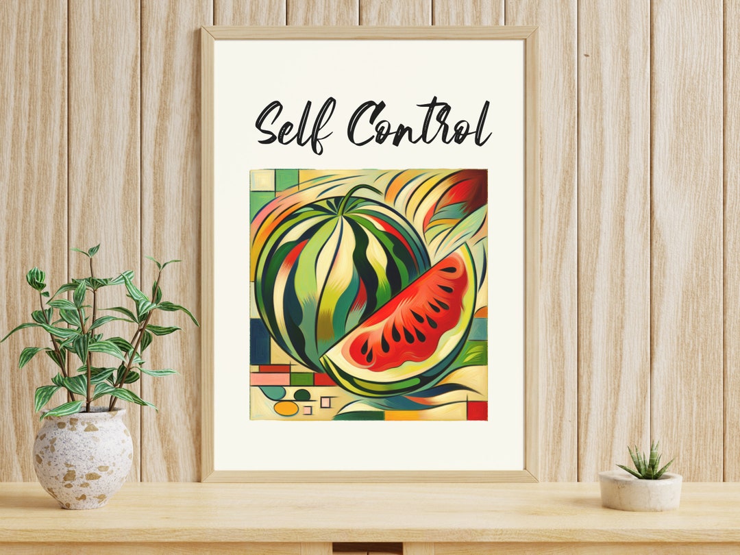 Self-control Fruit of the Spirit Digital Art Print, Modern Artwork ...