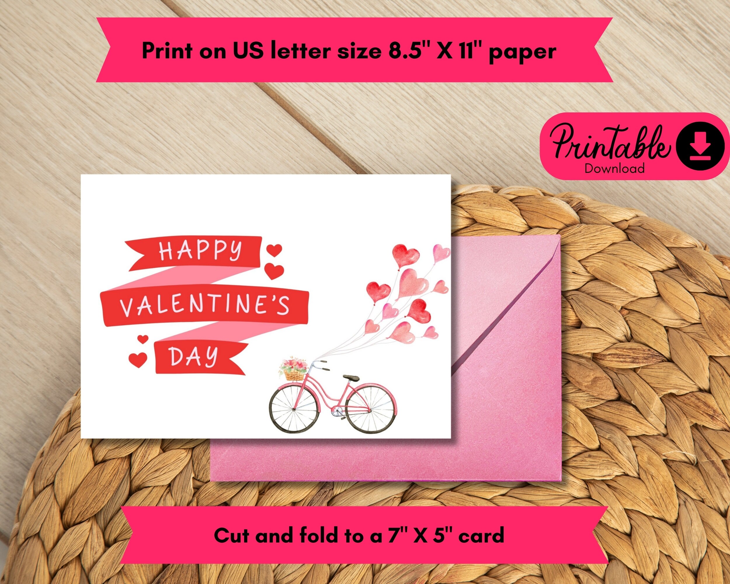 Printable Downloadable Greeting Card, Valentine's Day Card, Love Card ...