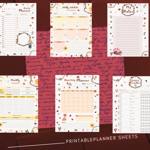 Printable Fall and Autumn Edition Planner Sheets, Daily Planner, Weekly ...