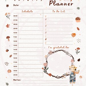 Printable Fall and Autumn Edition Planner Sheets, Daily Planner, Weekly ...