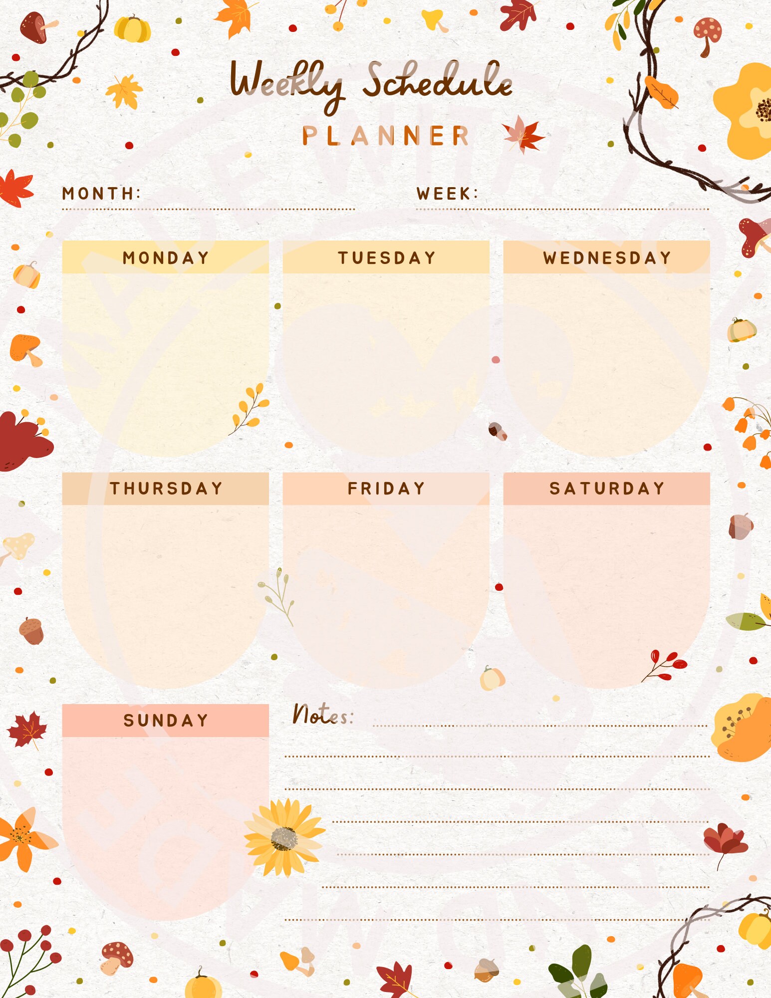 Printable Fall and Autumn Edition Planner Sheets Daily - Etsy