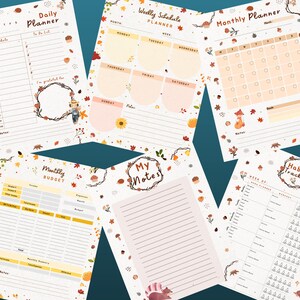 Printable Fall and Autumn Edition Planner Sheets, Daily Planner, Weekly ...