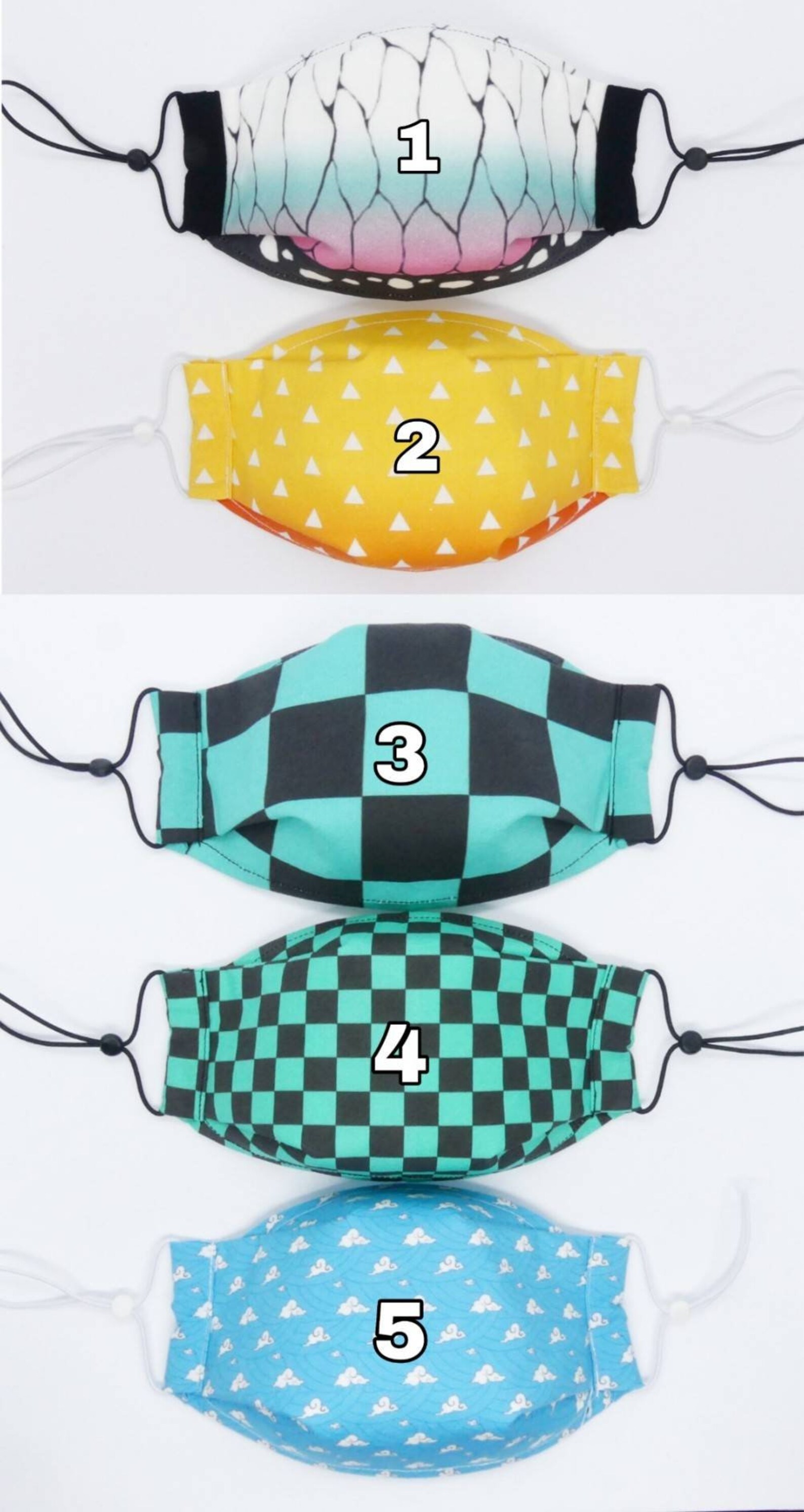 Cosplay Anime Cotton Face Mask Face Covering Reusable Mask - Etsy