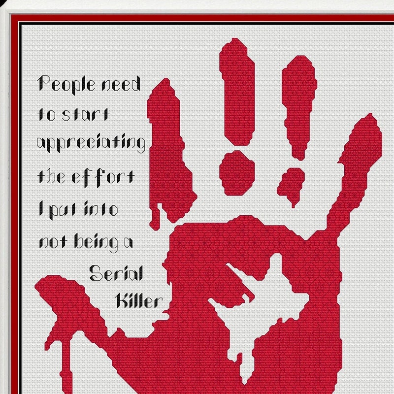Serial Killer Cross Stitch - Etsy