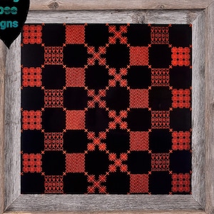CHECKERS/CHESSBOARD - Blackwork & Cross Stitch Blend - Pdf Digital ...
