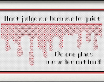 DRIPPING BLOOD SKULL Blackwork & Cross Stitch Blend Pdf - Etsy