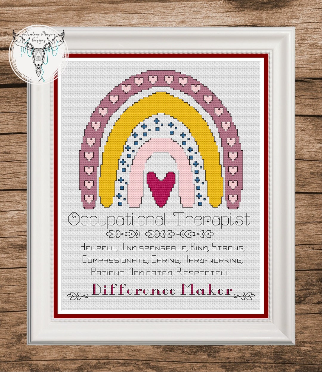 OCCUPATIONAL THERAPY - Cross Stitch | 8x10, Digital Pattern, Office ...