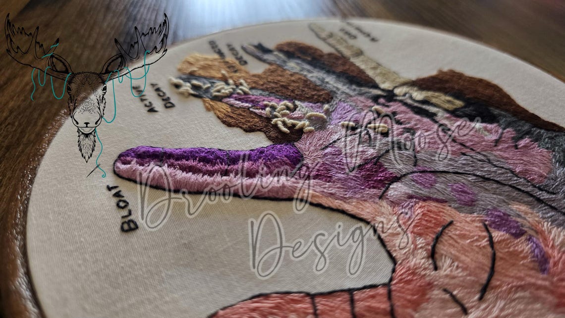 FIVE STAGES of DECAY Hand Embroidery 8 Inch | Pdf Digital Pattern ...
