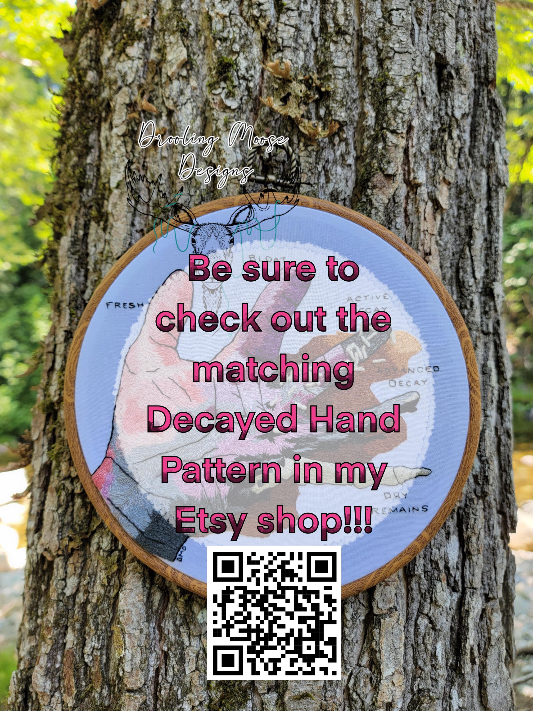 FIVE STAGES of DECAY Face Embroidery 8x11 Inch | Pdf Digital Pattern ...