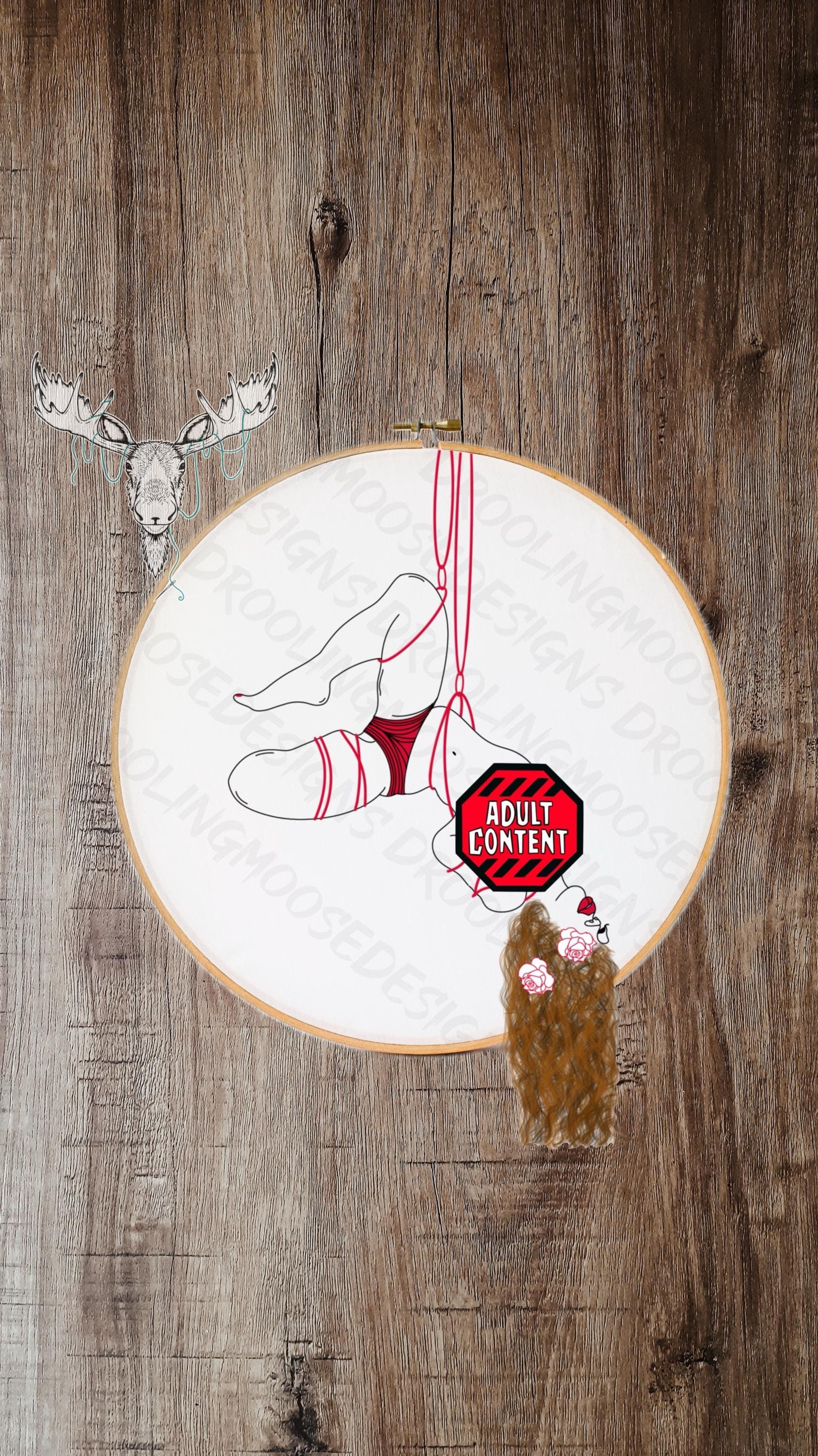 ROSE BONDAGE |6 Inch| Hand Embroidery Digital Pdf Pattern Template ...