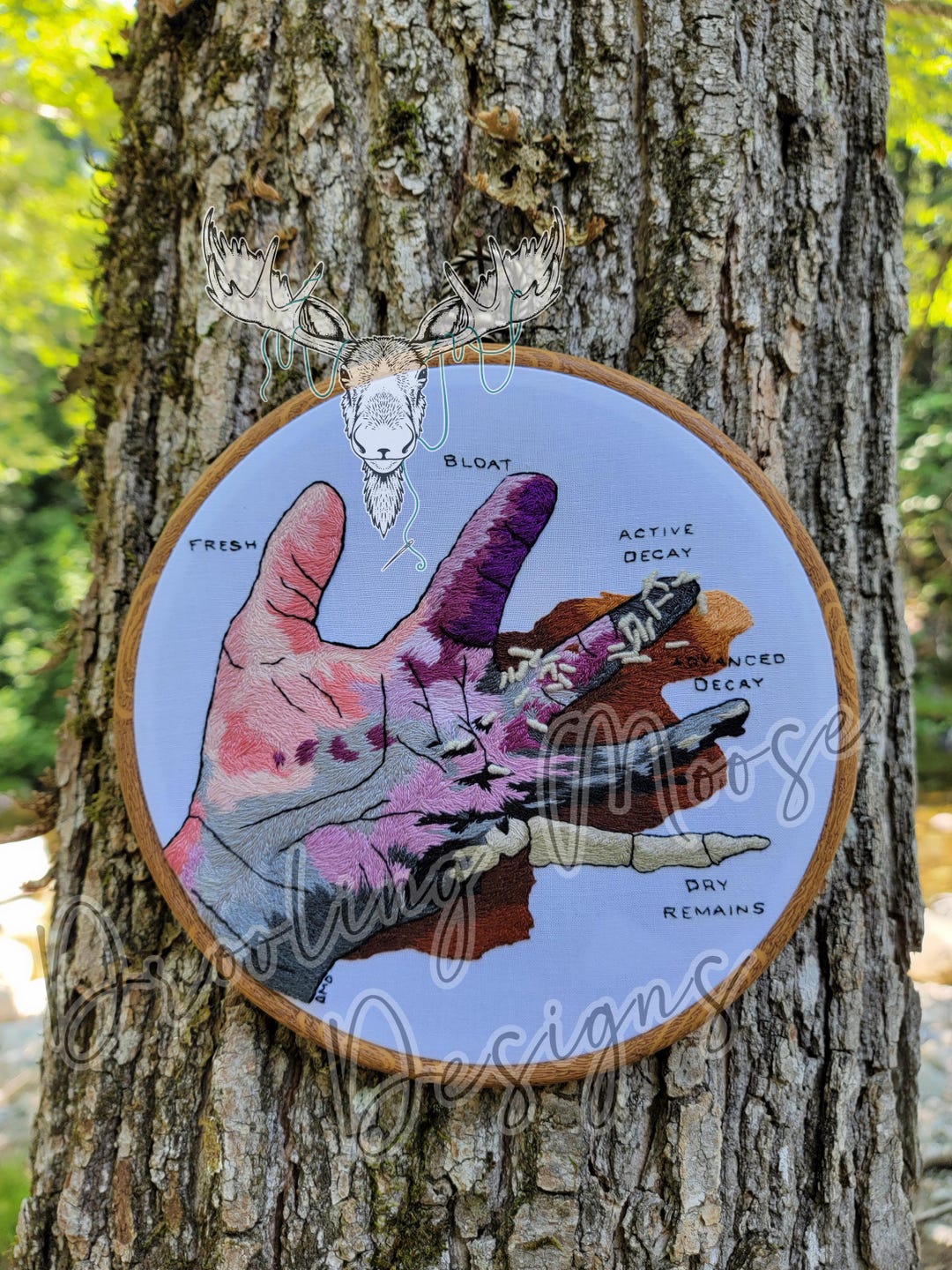 FIVE STAGES of DECAY Hand Embroidery 8 Inch | Pdf Digital Pattern ...