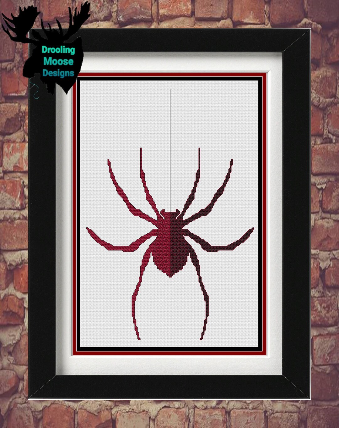 HANGING SPIDER - Blackwork & Cross Stitch Blend - Pdf Digital Pattern ...