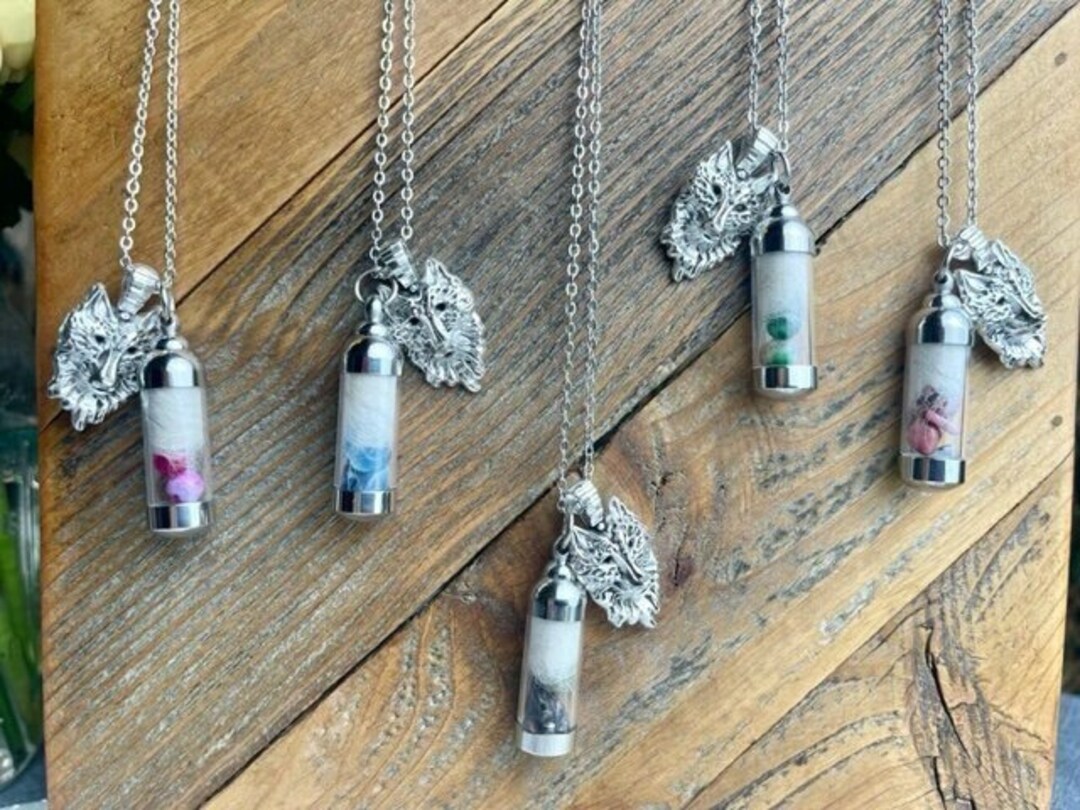 Real Wolf Fur Necklace With Wolf Charm and Stainless Steel Chain - Etsy