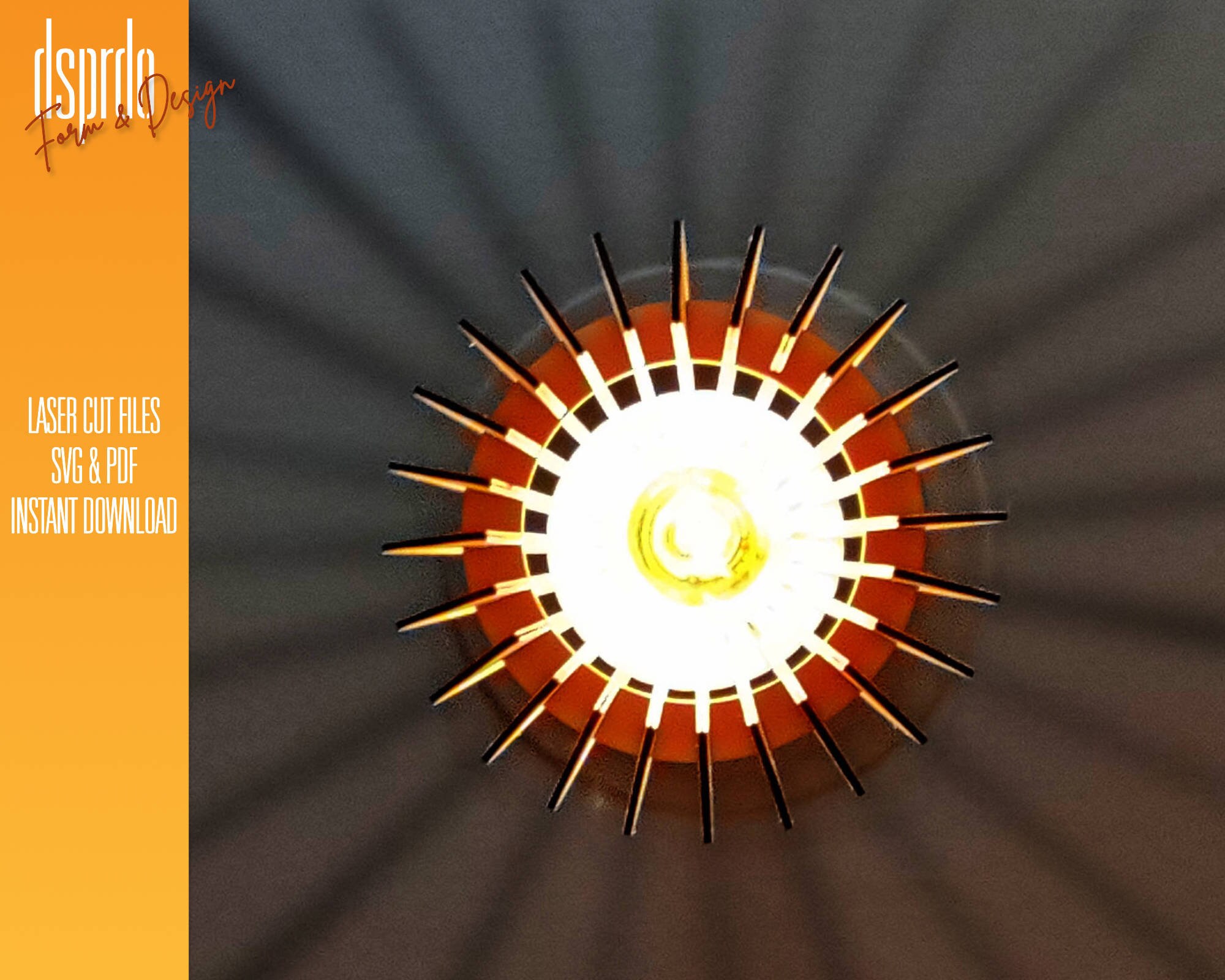 Swedish Design Lamp Cut File for Laser - Instant Download - Etsy