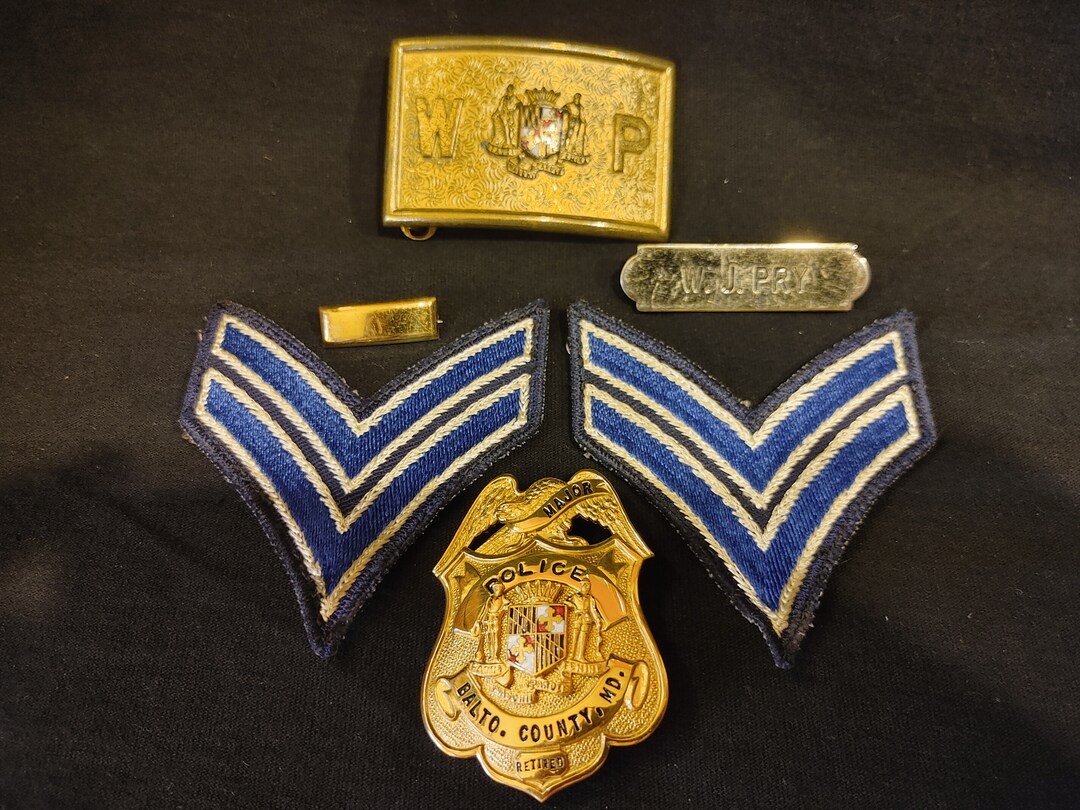 Unique Rare Lot BALTIMORE County Maryland POLICE BADGE Major - Etsy
