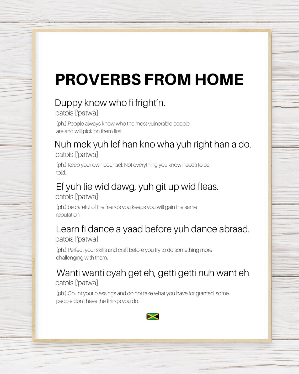 PROVERBS FROM HOME definition quote jamaican proverbs/quotes | Etsy