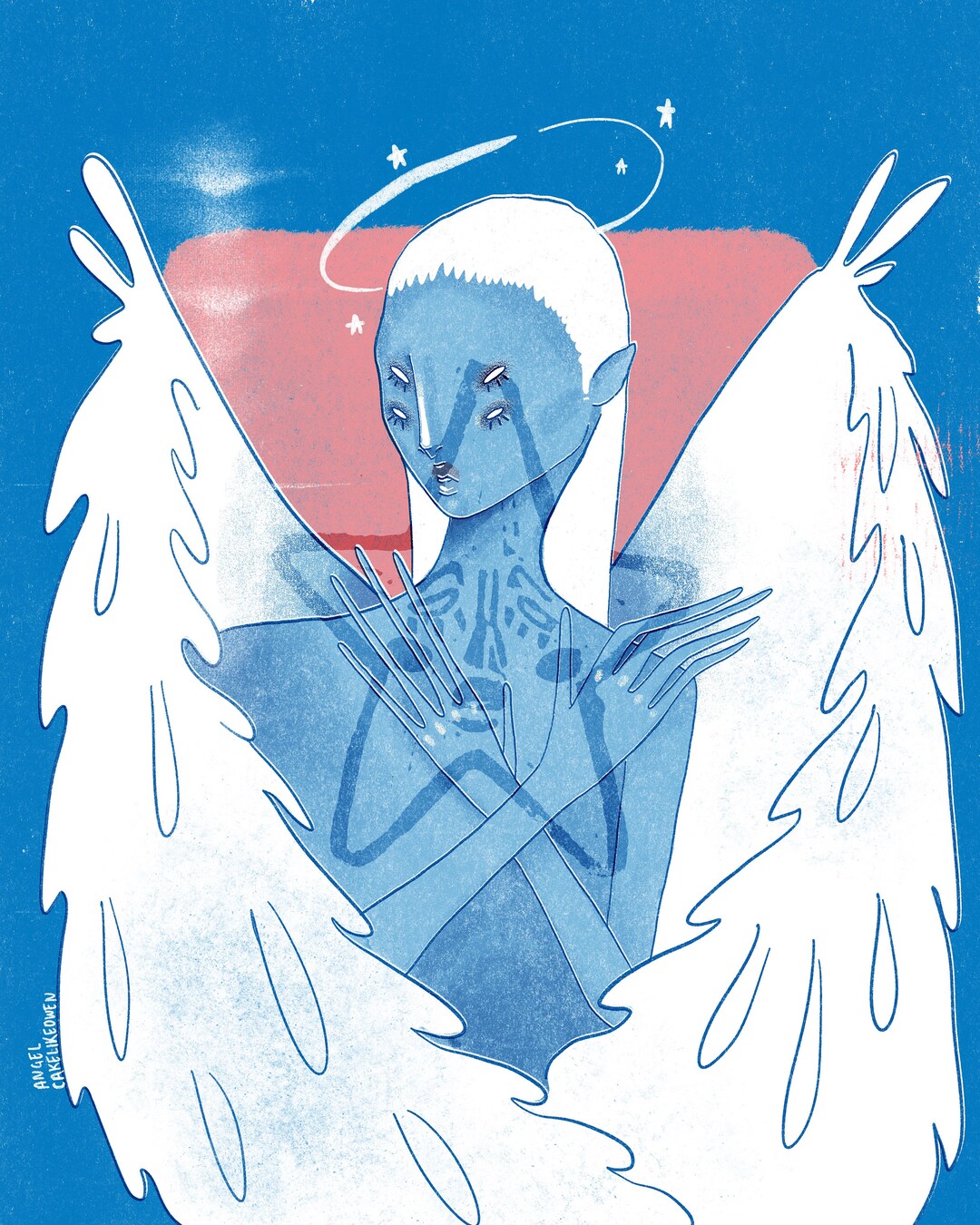 ANGEL inktober 2023 ART PRINT - Etsy