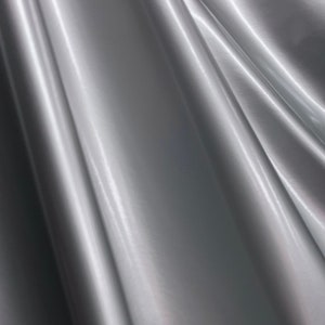 SILVER GRAY Shiny Glossy PVC Pleather Stretch Fabric (58 In.) Sold by ...