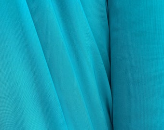 Stretch Sheer Mesh Fabric turquoise 4 Way Stretch/per - Etsy