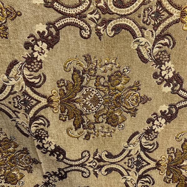 Brown Damask Fabric - Etsy