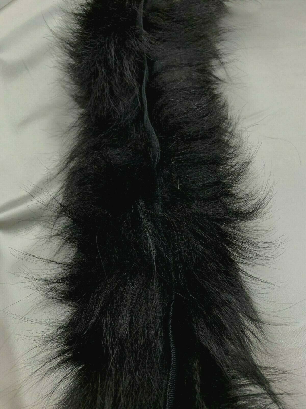 BLACK Shaggy Long Hair Faux Fur Fox Tail (28 In.) - Etsy