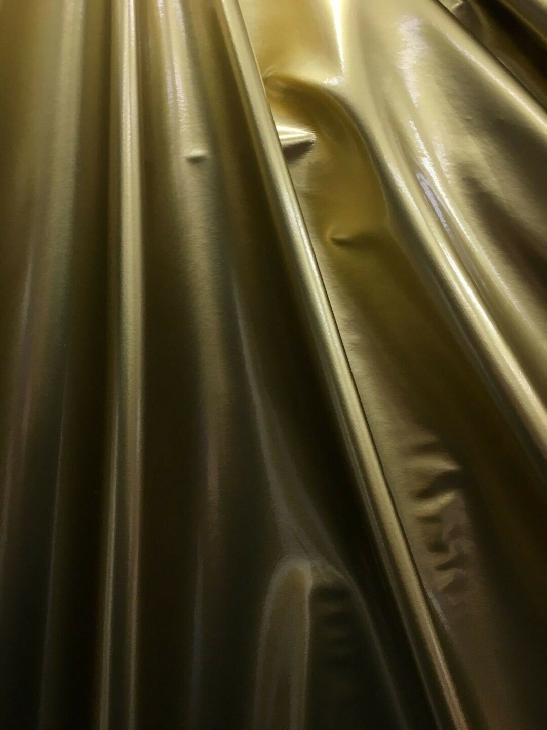 GOLD Shiny Glossy PVC Pleather Stretch Fabric (58 In.) Sold by the Yard ...
