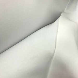 WHITE Neoprene Scuba Knit Fabric Polyester Spandex (58 In.) Sold by the ...