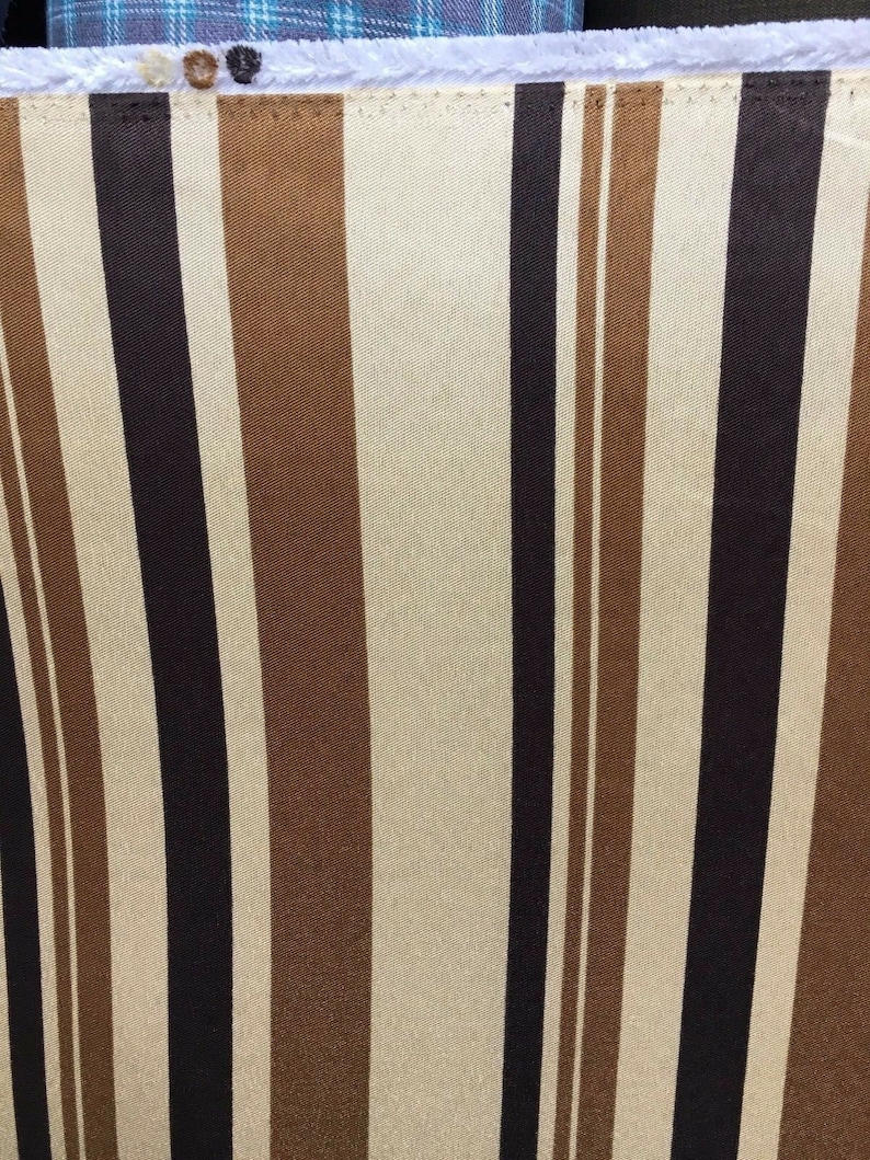 BEIGE BROWN MULTICOLOR Striped Polyester Twill Fabric (60 In.) Sold by ...