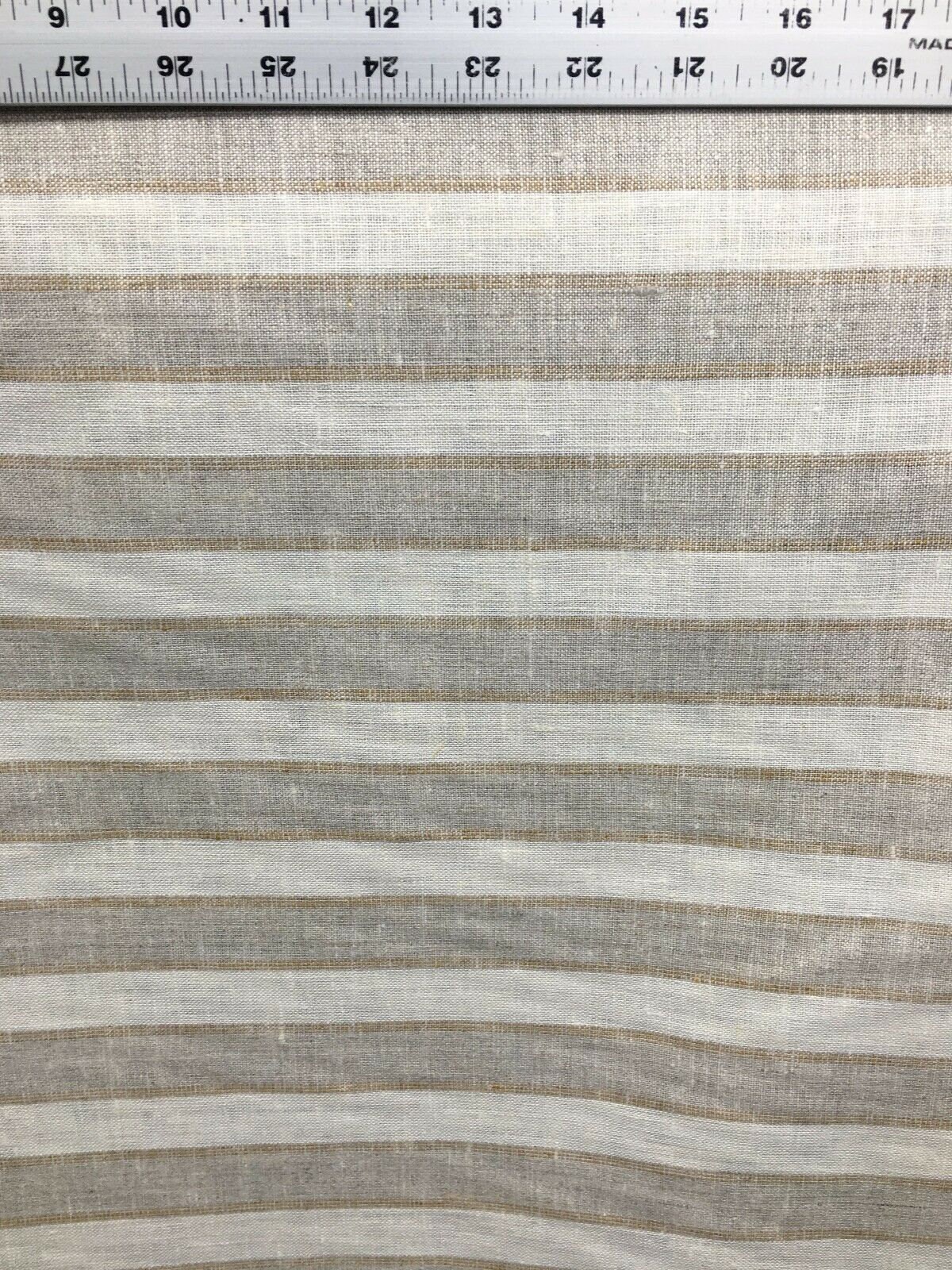 NATURAL IVORY Striped 100% Linen Fabric 60 In. Sold by the - Etsy