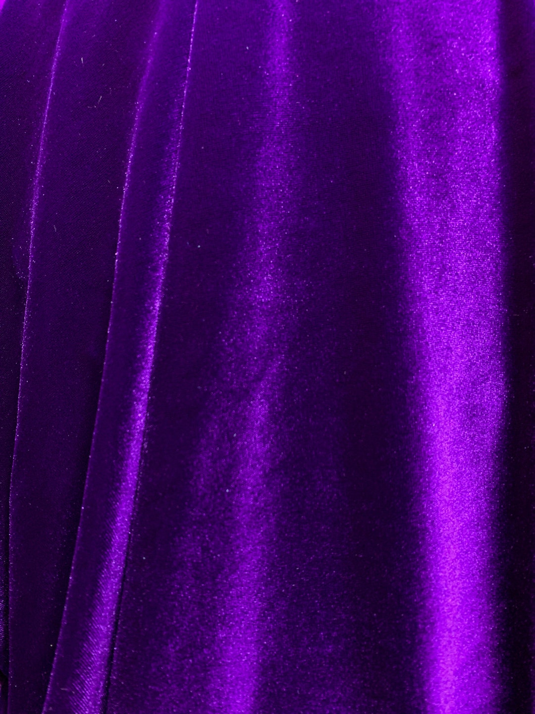 PURPLE Polyester Stretch Velvet Fabric (60 In.) Sold by the Yard - Etsy