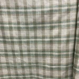 Natural Sage Green Plaid 100% Linen Fabric (60 In.) Sold by the Yard - Etsy