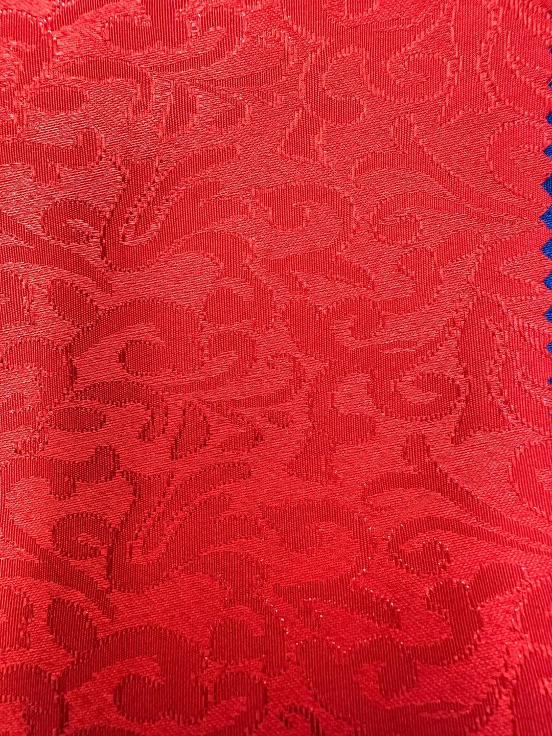 RED Floral Brocade Fabric (60 In.) Sold by the Yard - Etsy