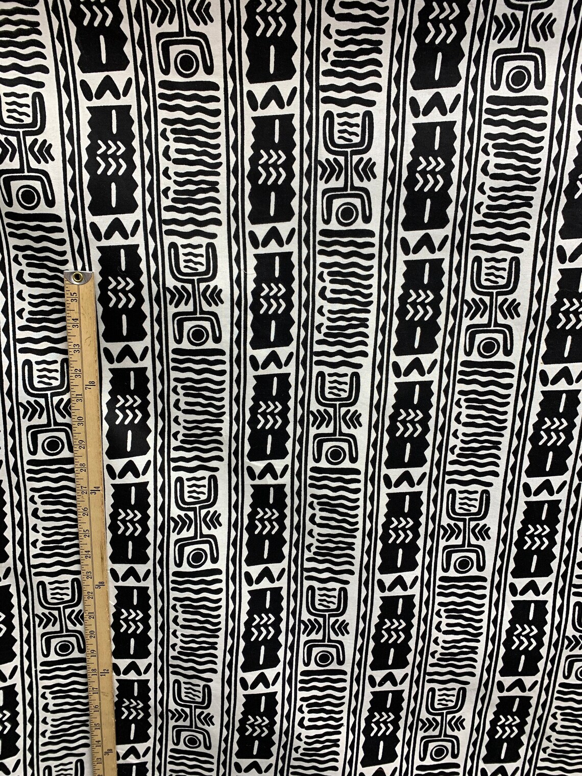 WHITE BLACK African Wax Print Fabric 100% Cotton (45 In.) Sold by the ...