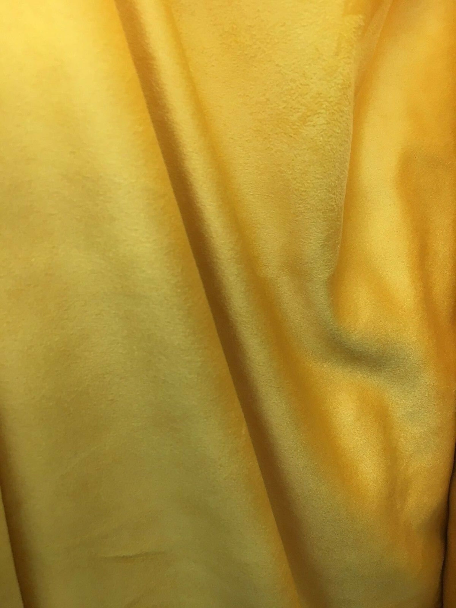 GOLDEN YELLOW Solid Faux Suede Upholstery Drapery Fabric 54 | Etsy